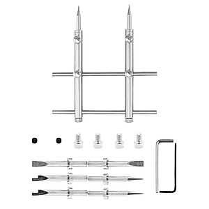 QWORK Camera Lens Openning Repairing Tool Kit, DSLR Camera Tool Set, 3/8" to 3-15/16" Lens Repair Set, Anti-Magnetic 3 Tips, 6 Screws and 2 Hexagon Wrench for Canon Nikon Sony Olympus Camera