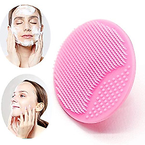 2 PCS Silicone Face Mask Brush and 2 PCS Face Scrubber, Facial Applicator Brushes for Applying Facial Mask, Soft Silicone Facial Cleansing Brush Pad Cosmetic Scrapers(Set of 4)
