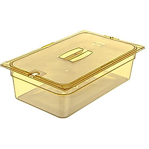 Carlisle FoodService Products CFS 10402B13 StorPlus High Heat Food Pan, 6" Deep, Full Size, Amber