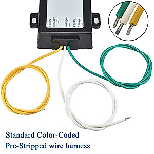 Oyviny 2-to-3-Wire Splice-in Trailer Tail Light Converter Electrical System Turn Signal Brake Wire Harness Adapter Color Coded for Trailer RV Dinghy Towing Pickup Trucks Vans