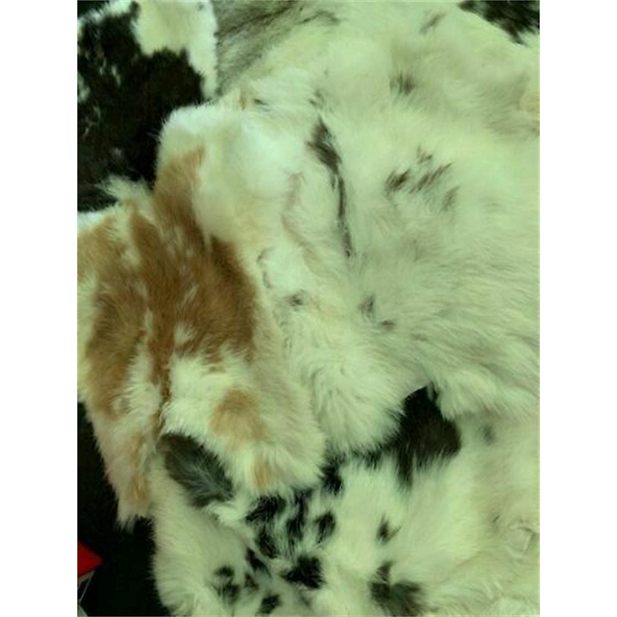 ZSCYD-yingda1992 5pcs Assorted Bulk Craft Grade Natural Rabbit Skins Real Quality Rabbit Pelts Perfect for Decoration, Cat/Dog Toys, Sewing, or Crafting Fur Hide 10" by 14"