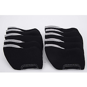 DBYAN Golf Club Iron Head Covers with Plastic Window Display,Neoprene Material Bring for Titleist Taylormade Ping Callaway-Pack of 10,Black