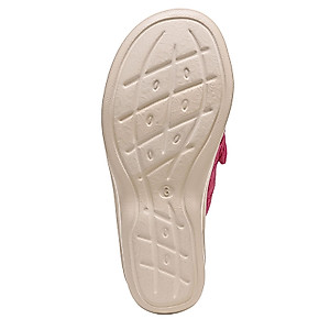BZees Womens Smile Slide Sandal, Pink, 7.5 US
