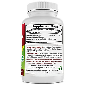 Best Naturals Pomegranate Extract 250 mg 250 Capsules
