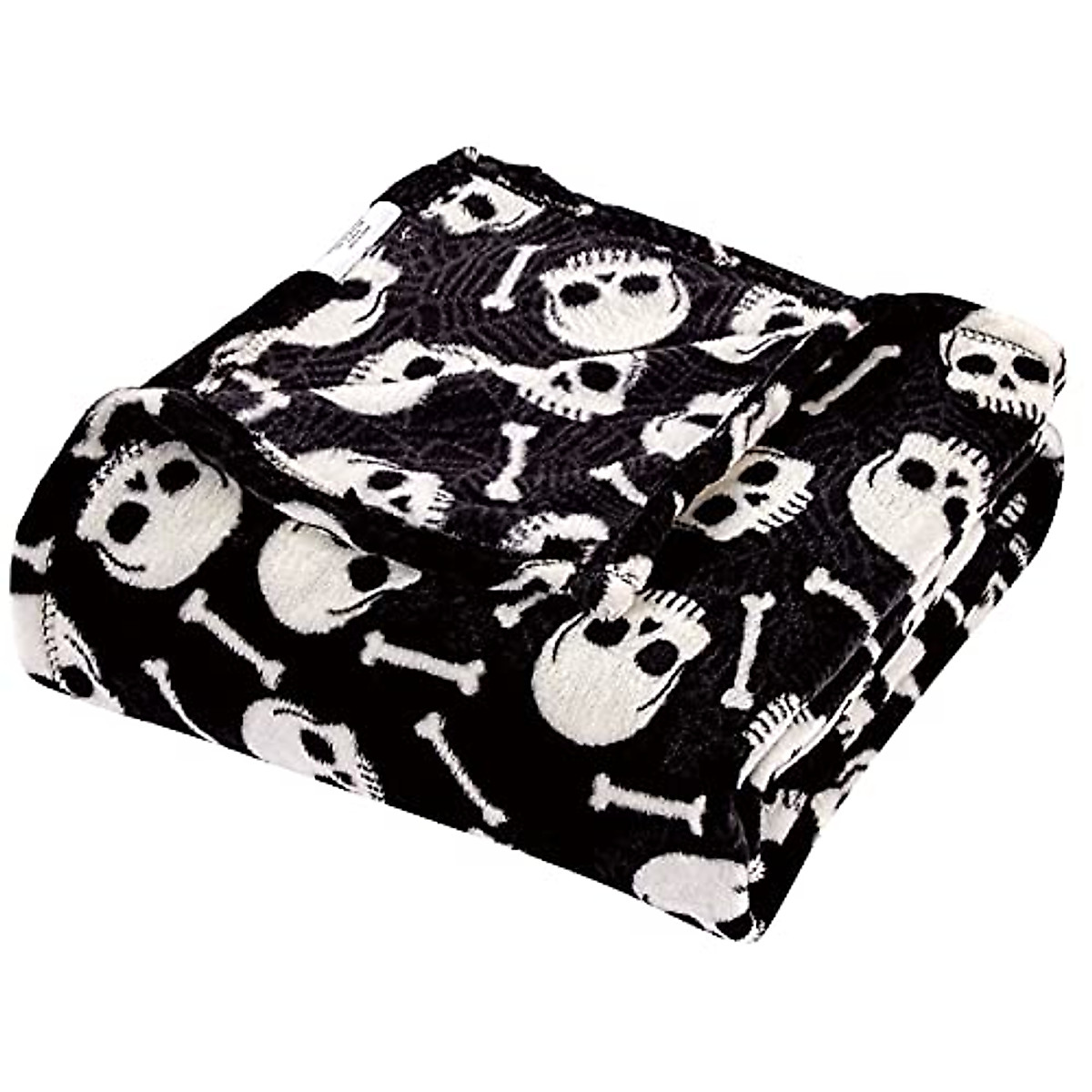 Décor&More Happy Halloween Microplush Throw Blanket (50In x 60In) - Creepy Skull