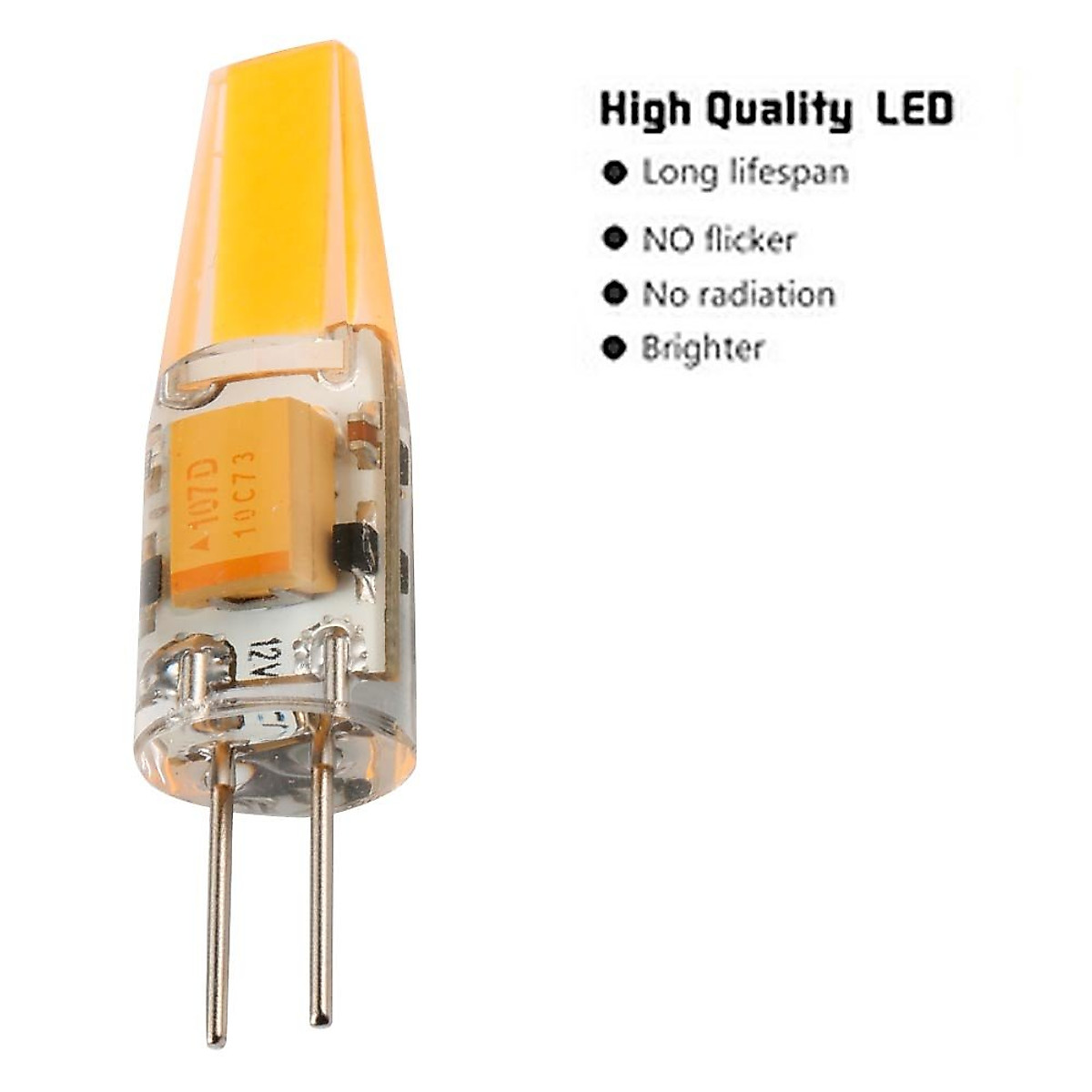 Ukey U G4 LED Bulb 3 Watt Bi-Pin Base 12V AC/DC 2700K Warm White Dimmable Waterproof T3 G4 30W LED Halogen Replacement 5Pack (3)