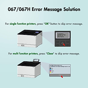 067H 067 Toner Cartridge, Compatible with Canon 067H Toner and Canon 067 Toner, Works with MF656Cdw, MF654Cdw, MF653Cdw, LBP633Cdw and LBP632Cdw Printers (Black Cyan Magenta Yellow)