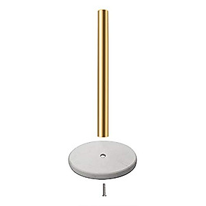 LUTAVOY Marble Paper Towel Holders Copper Plated Standing Kitchen Paper Towel Holder with Marble Base (KZ22 - Gold)