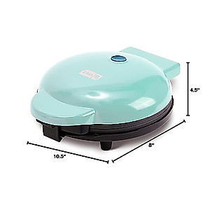DASH Express 8” Waffle Maker for Waffles, Paninis, Hash Browns + other Breakfast, Lunch, or Snacks, with Easy to Clean, Non-Stick Cooking Surfaces - Aqua