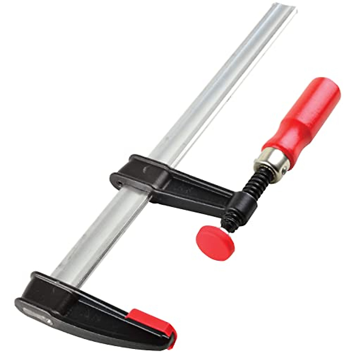 BESSEY Light Duty Tradesman's Bar Clamp - 2.5x12 In - TGJ2.512 - Woodworking Clamps with Wooden Handle, Ideal for Home Improvement & Workbench Projects, carpentry and Cabinetry, Black & Red