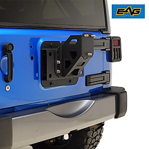 EAG Adjustable Tire Carrier Mount Compatible with 07-18 Wrangler JK