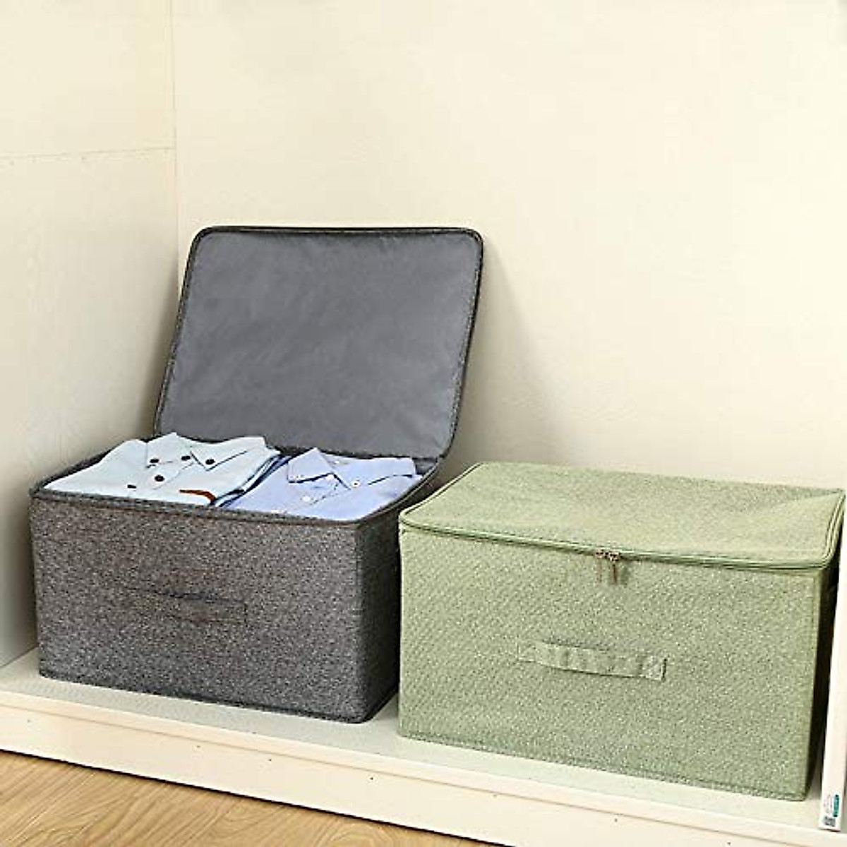 NC Zipper Storage Box Wardrobe Storage Box Foldable Clothes Storage Bag Cloth Covered Organizing Box Clothes Organizing Cloth Box Storage Box