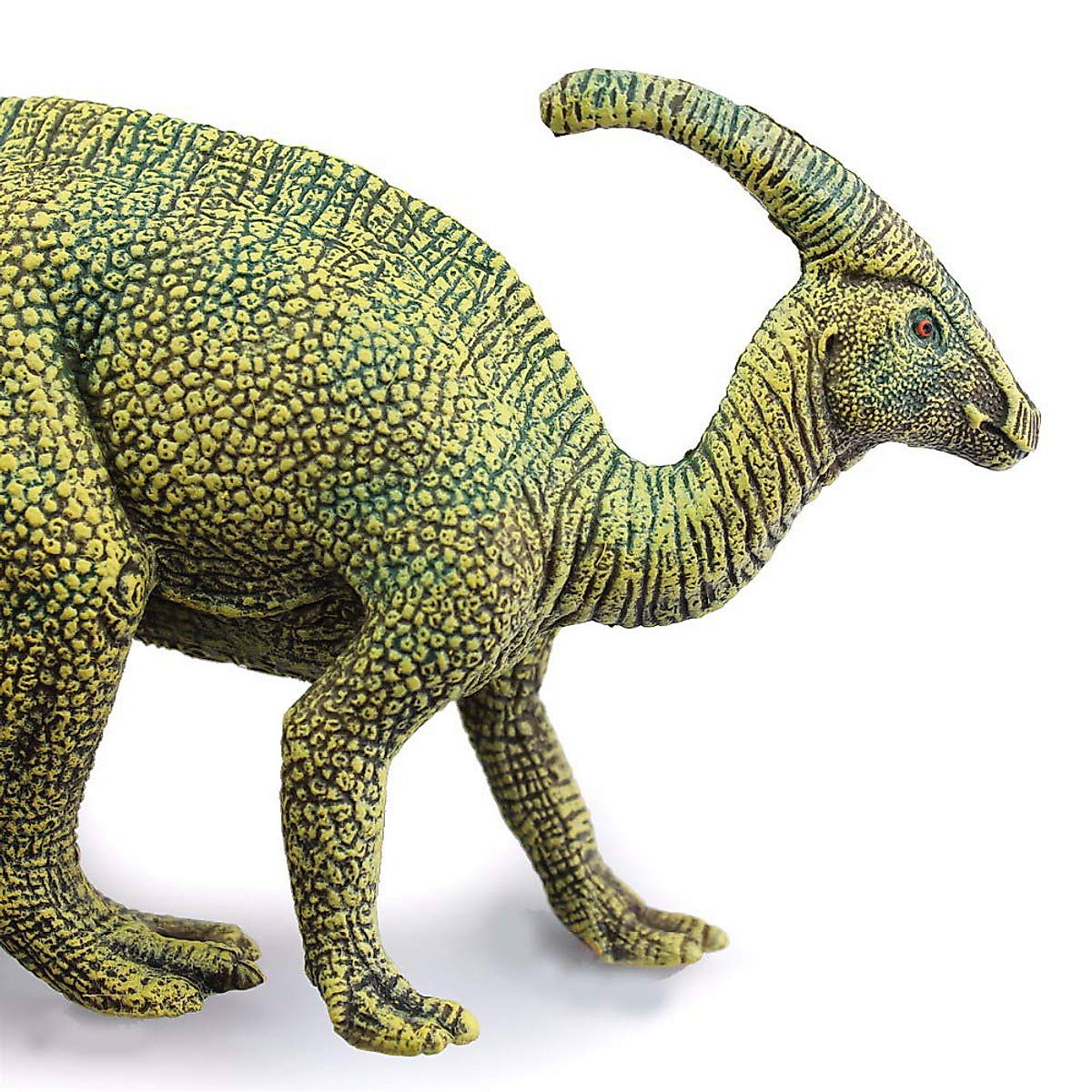 Gemini&Genius Parasaurolophus Dinosaur Toy for Kids, Parasaurolophus Dino Action Figure Toy - 7.5 Inches Length Dino Gift for 3-12 Years Old Kids (Green)