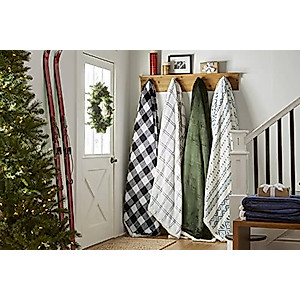Eddie Bauer- King Blanket, Ultra Soft & Cozy Plush Home Décor, All Season Bedding (Vail Plaid Grey, King)