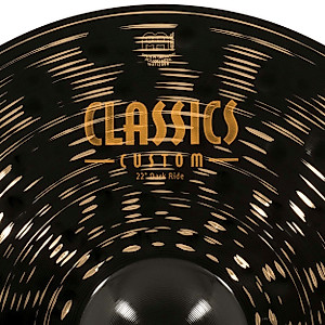Meinl 22" Ride Cymbal - Classics Custom Dark - Made in Germany, 2-YEAR WARRANTY (CC22DAR)