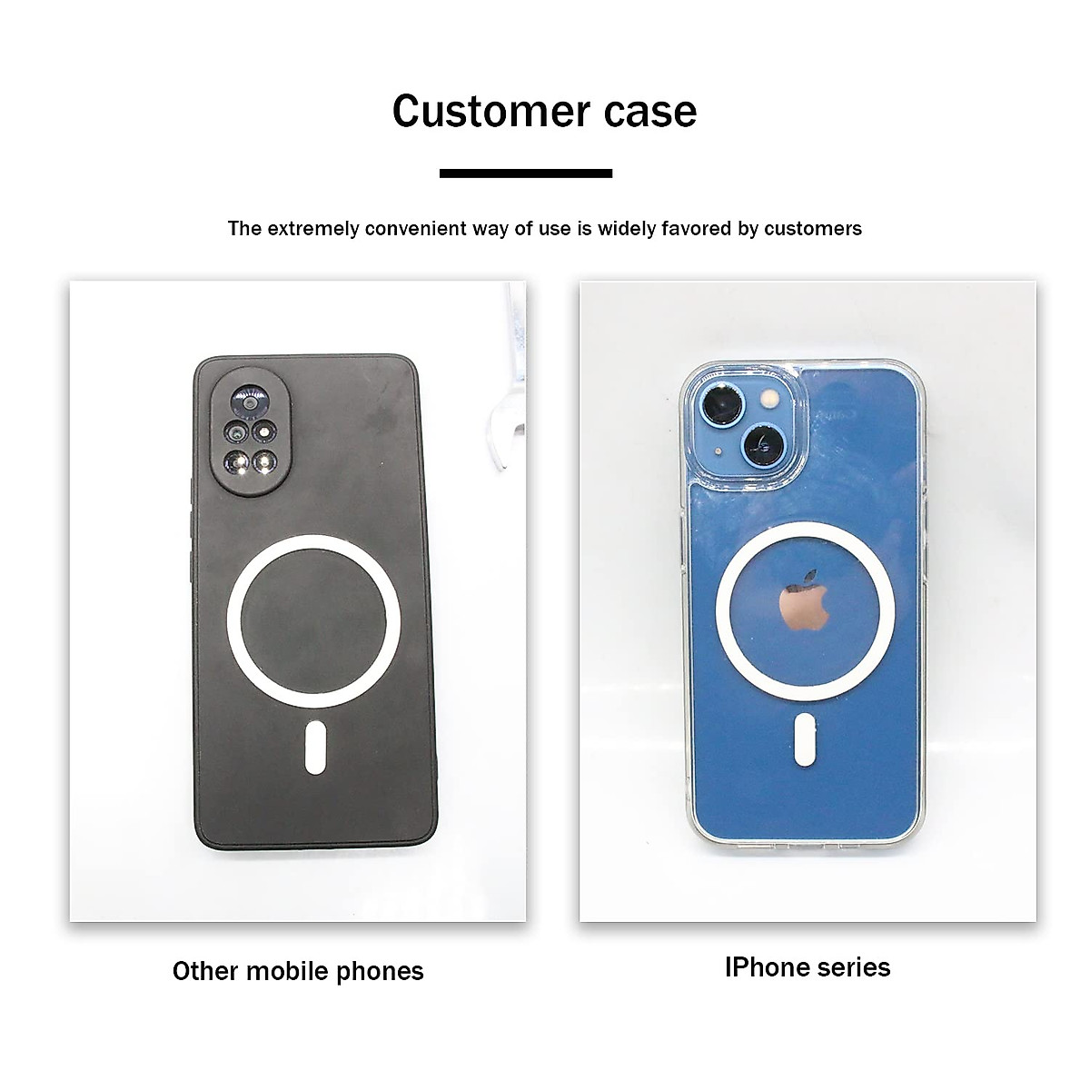 Mgesafe Magnet Sticker, Magnetic Phone case Sticker, Compatible with MagSafe Accessories and Qi Wireless Charger, Suitable for All Smart Phones and iPhone Series