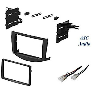 ASC Audio Car Stereo Dash Install Kit and Wire Harness for Installing an Aftermarket Double Din Radio for 2006 2007 2008 2009 2010 2011 Toyota RAV4 RAV 4 - No Factory Premium Amp/JBL