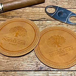 Whiskey Glass Set of 2 | Whiskey Gifts for Men | 2 Whiskey Glasses and 2 Coasters | 10oz Glass | Bourbon Glass