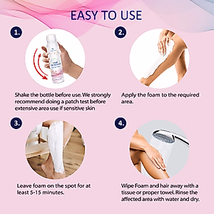 Hair Removal Spray Foam - Naturian Hair Removal Cream - Newest Formula Hair Removal with Aloe Vera & Vitamin E - Effective & Painless Depilatory Cream for Women & Men