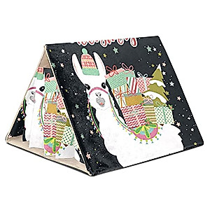 enheng Small Pet Hideout Cute Alpaca Carrying Hamster House Guinea Pig Playhouse for Dwarf Rabbits Hedgehogs Chinchillas