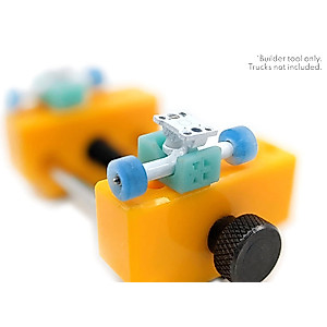 Teak Tuning Fingerboard Complete Builder Vise Tool - for Easy Truck Mounting & Tuning Adjustments - Zen Yellow Colorway