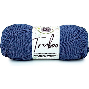Lion Brand Yarn - Truboo - 6 Pack Assortment with Needle Gauge (Deep Waters)