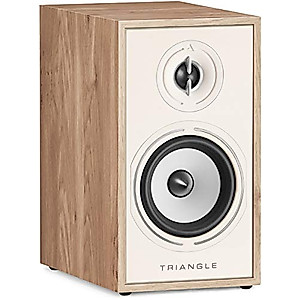 triangle - BOREA BR02 Hi-Fi Bookshelf Speakers - Power handling 80W - Output 89 dB/W/m - Versatile Music and Home Cinema - 176 x 310 x 274 mm - Light Oak (Pair)