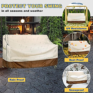 CHENGWEI Hanging Porch Swing Cover 56 Inch Outdoor Swing Chair Cover Waterproof Patio Swing Cover(56x25x32 Inches)