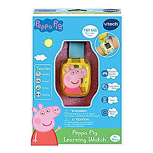 VTech Peppa Pig Learning Watch, Blue, 3-6 years