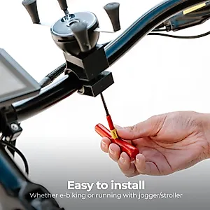 Electric Bike CO. X-Grip Bike Cell Phone Mount Holder Stand for Bicycle Handlebar, Smartphone Cycling E-Bike Accessories