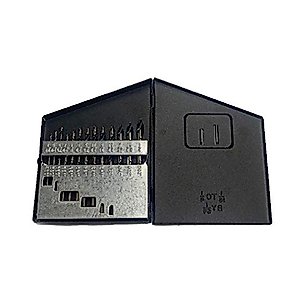 Norseman 22863 1/16 in. - 1/4 in. Black and Gold Oxide Hi-Molybdenum Steel Drill Bit Set, 13-Piece , Grey