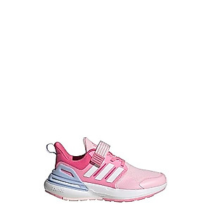 adidas RapidaSport Running Shoe, Clear Pink/White/Bliss Pink (Elastic), 12 US Unisex Little Kid