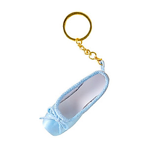 BIBABLYKE Mini Ballet Shoes Keychain Pointe Shoes Keyrings Handmade Pointe Shoe Charm Bag Penddant Gift for Dance Lovers