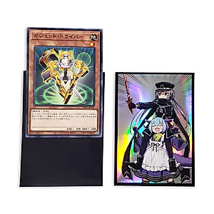 Time Walker 50ct Holographic Flashing (Sky Striker Ace Roze Dragonmaid) Top Loading Trading Card Sleeves Deck Protector for YuGiOh/Japanese Sized Cards 63x90mm (3)