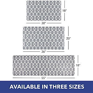 SoHome Cozy Living Kochi Antifatigue Kitchen Mat 20"x36", Snake Skin/Grey