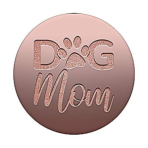 Golden Rose Pink Dog Mom On dark Pink PopSockets Swappable PopGrip