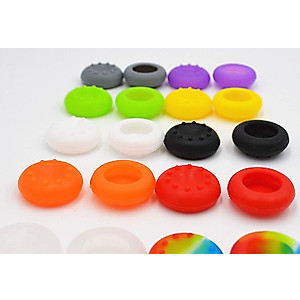 30PCS Joystick Thumb Stick Grips Cap Gamepad Replacement Parts Colorful Rubber Cover Compatibled For PS3 / PS4 / Xbox 360 / Xbox One Analog Controllers