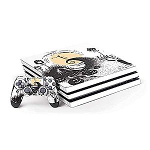 Skinit Decal Gaming Skin Compatible with PS4 Pro Bundle - Officially Licensed Disney The Nightmare Before Christmas Jack on Spiral Hill Art Design