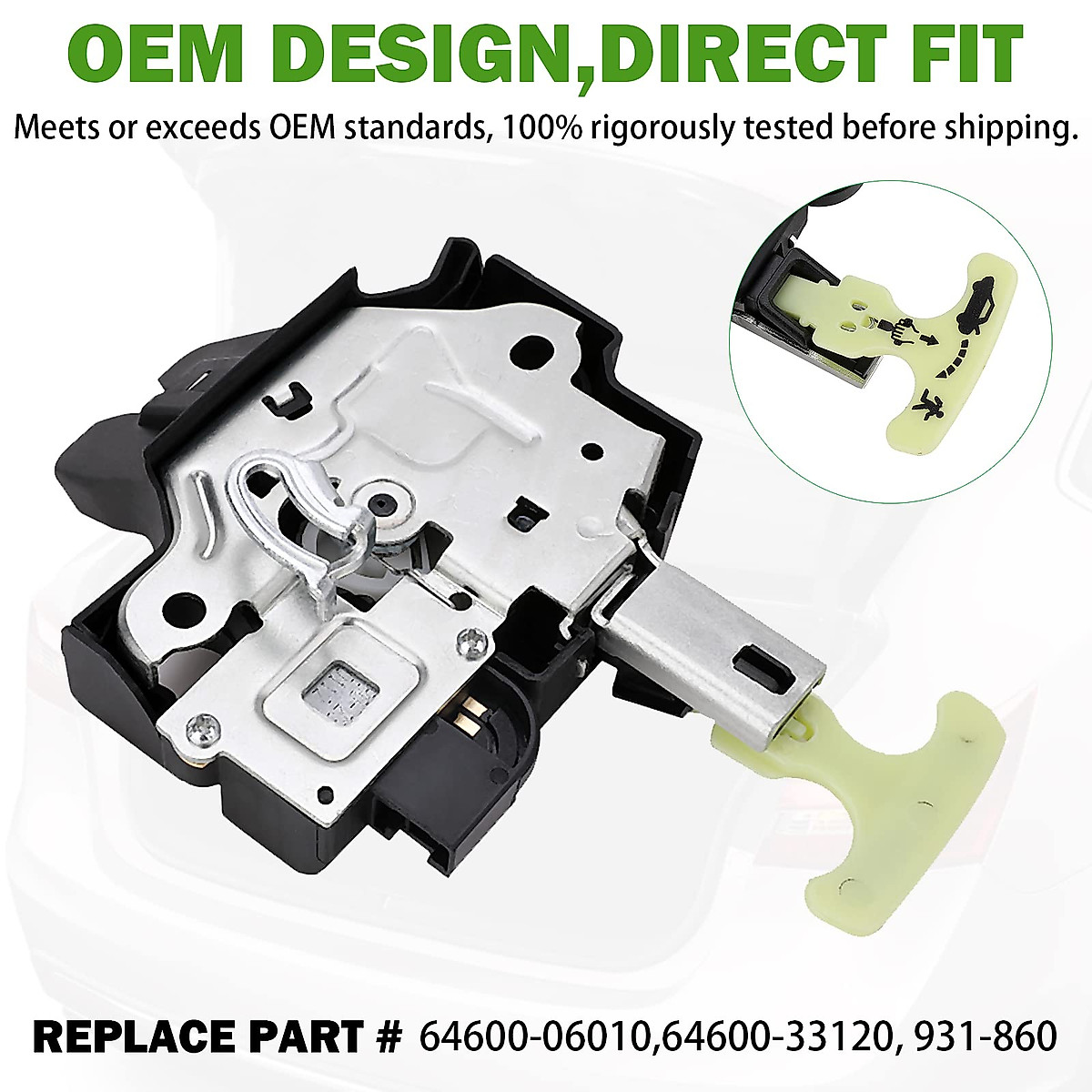 Trunk Lock Latch for Toyota Camry 2007 2008 2009 2010 2011 Replacement Camry Rear Trunk Lid Release Latch Door Lock Actuator Motor Assembly Replace 64600-06010, 931-860