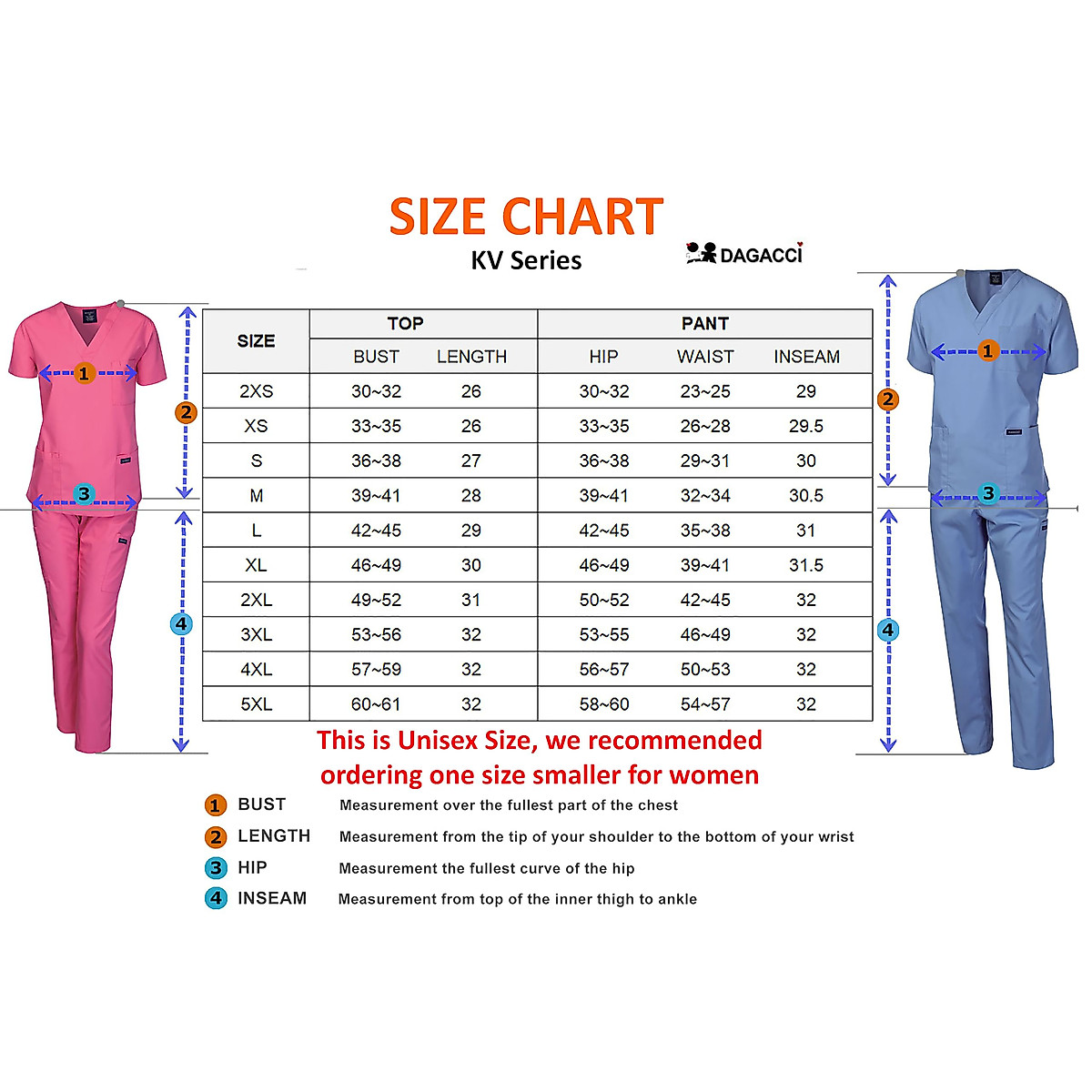 Dagacci Medical Uniform Women's Medical Scrub Set Top and Pant, Teal Green, XS