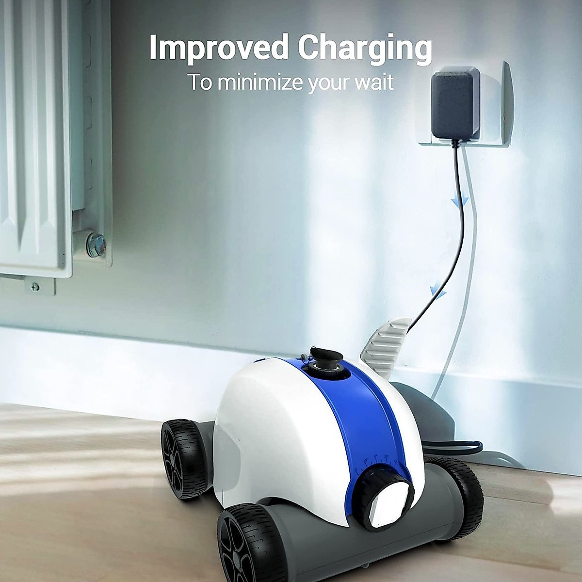 J-ZMQER 2-Prong 12.6V AC Adapter for Aiper Seagull Plus Cordless Robotic Pool Cleaner Power DC Charger