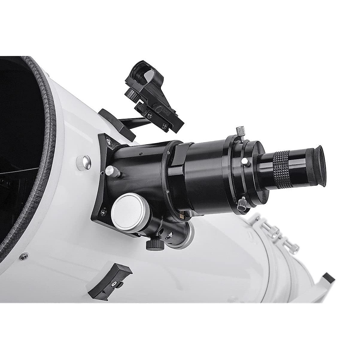 Explore Scientific FirstLight 8" Dobsonian Telescope Package Includes ReflexSight, Astro R-Lite Red Flashlight, Tirion Double-Sided Multi-Latitude Planisphere and Moon Crater Map.