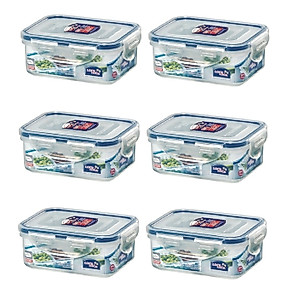 Lock & Lock No BPA Water Tight with 2 Divider Cups, Food Container, 1.5-cup, 11-oz, Pack of 6, HPL806C