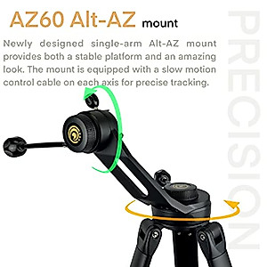 ExploraPro 70AZ Refractor Telescope – 70mm Aperture 700mm Focal Length Manual Alt-AZ Telescope with Slow Motion Control – Smartphone Adapter and Remote Shutter - Spectrum Optical Instruments