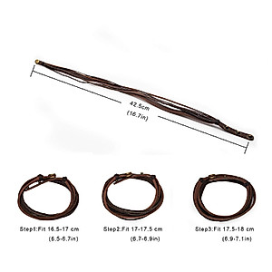 FRD.2Y Genuine Leather Bracelet for Women & Men,Unisex Multilayer Leather Adjustable Bracelet Cuff Wrap Multicolor Rope Wristband