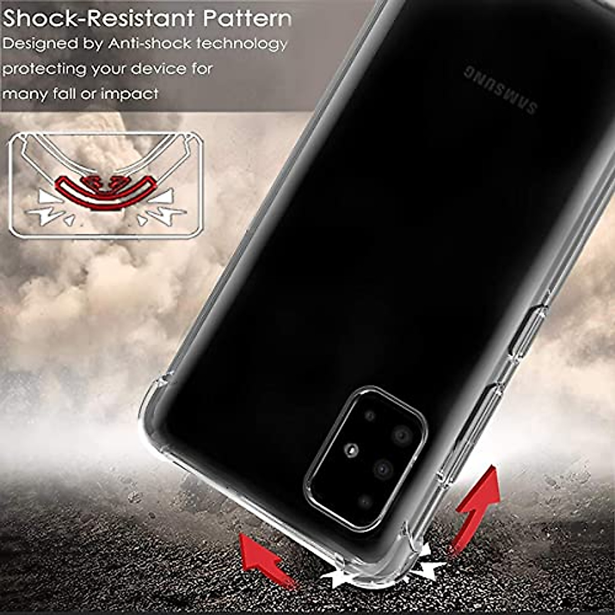 [Road Left] Crystal Clear Case for Galaxy A71 5G,Air-Bag Shockproof Protective Phone Case,Ultra Slim Flexible Soft TPU Cover for Samsung Galaxy A71 5G