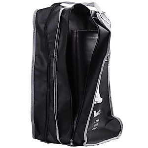 Boot Storage Bag Portable Boot Bags for Travel Cowboy Boot Organizer for Women Snowboard Boots Storage Leather Snow Western Boots Dust Proof Protector Black 2Pcs