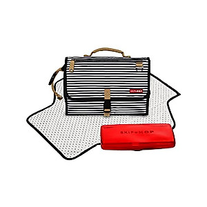 Skip Hop Portable Baby Changing Pad, Pronto, Black & White Stripe