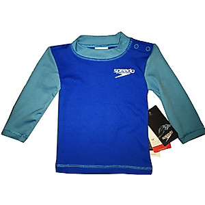 Speedo UV Long Sleeve Swim Tee - Kids Extra Small - Blue