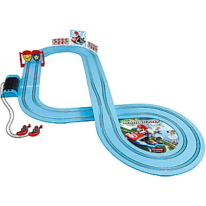 Carrera First Nintendo Mario Kart Slot Car Race Track - Includes 2 Cars: Mario and Luigi and Two-Controllers - Battery-Powered Beginner Set for Kids Ages 3 Years and Up, 20063028